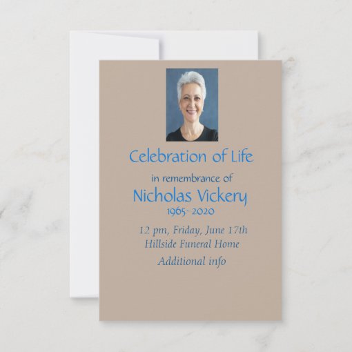 Custom Memorial Service for Mother Mom Invitation | Zazzle