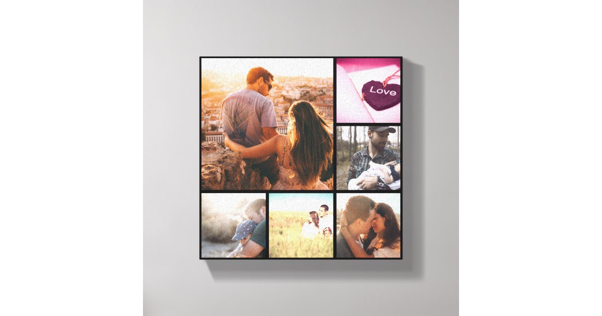 Custom memories photo montage canvas print | Zazzle