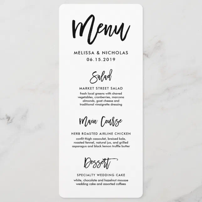 Custom Menu- FINAL Menu | Zazzle