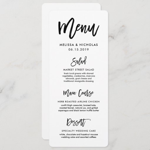 Custom Menu- FINAL Menu | Zazzle