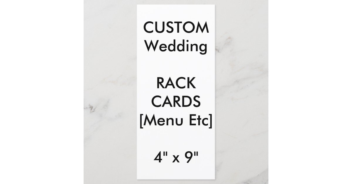 Custom Menu & Program Cards 9"x4" Vertical | Zazzle