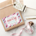 Custom Merry and Bright Christmas Gift Stickers | Zazzle