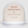 Custom Merry Christmas And Happy New Year Snow Globe | Zazzle