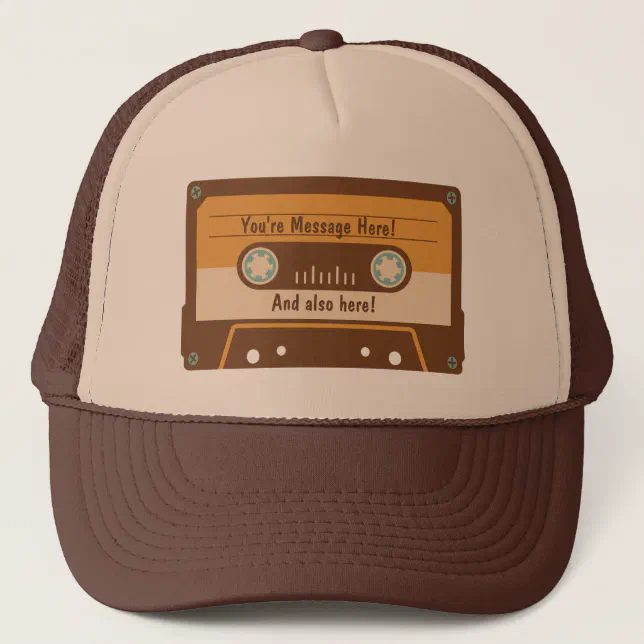 Custom Message Cassette Tape Baseball Cap | Zazzle