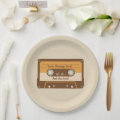Custom Message Cassette Tape Paper Plates | Zazzle