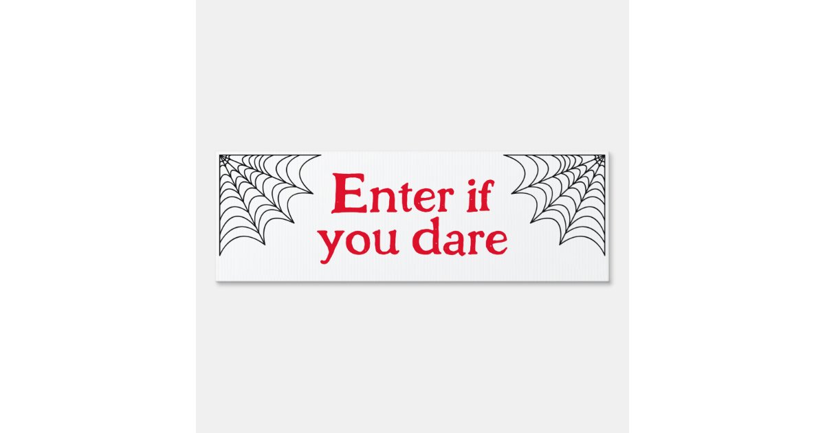 Custom Message Cobweb Sign | Zazzle