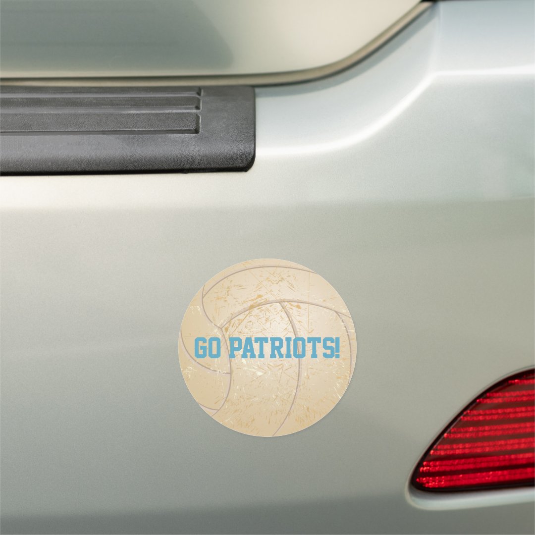 Custom Message Distressed Volleyball Car Magnet | Zazzle