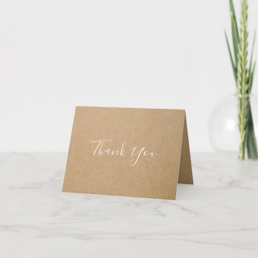 Custom Message Folded Thank You Card | Zazzle