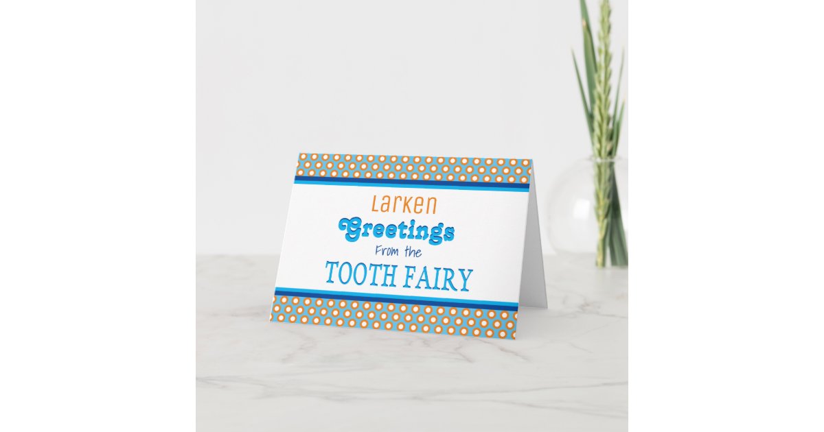 Custom Message from Tooth Fairy greeting card | Zazzle