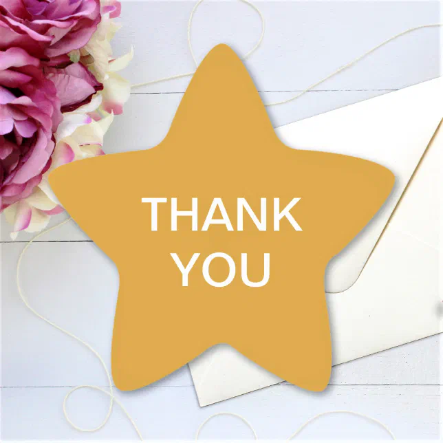 Custom Message Gold Color Star Sticker | Zazzle