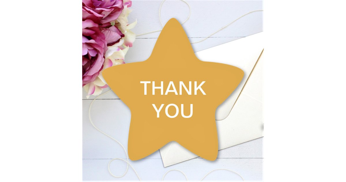 Custom Message Gold Color Star Sticker | Zazzle