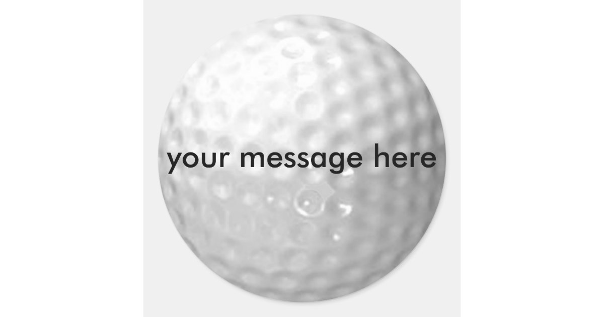 Custom Message Golf Ball Stickers | Zazzle