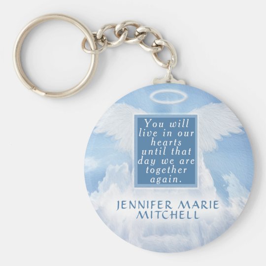Custom Message Memorial in Loving Memory Keychain | Zazzle.com