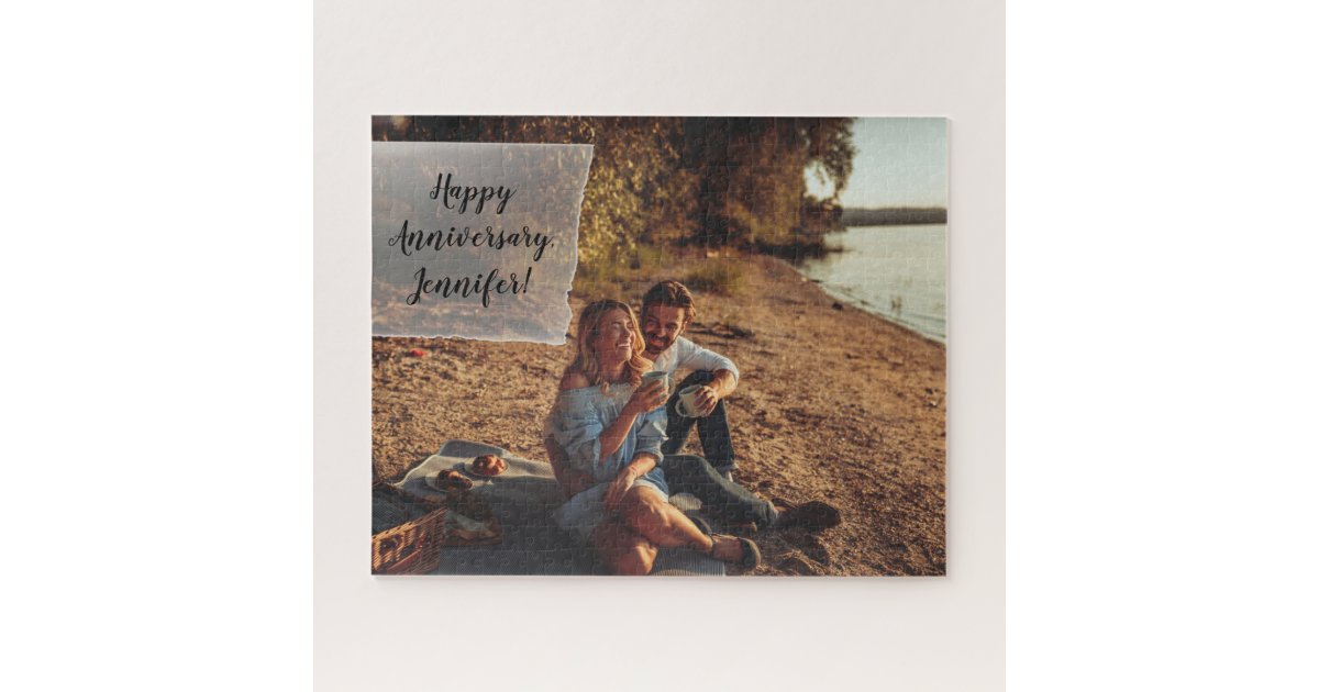 Custom Message Personalized Photo Jigsaw Puzzle | Zazzle