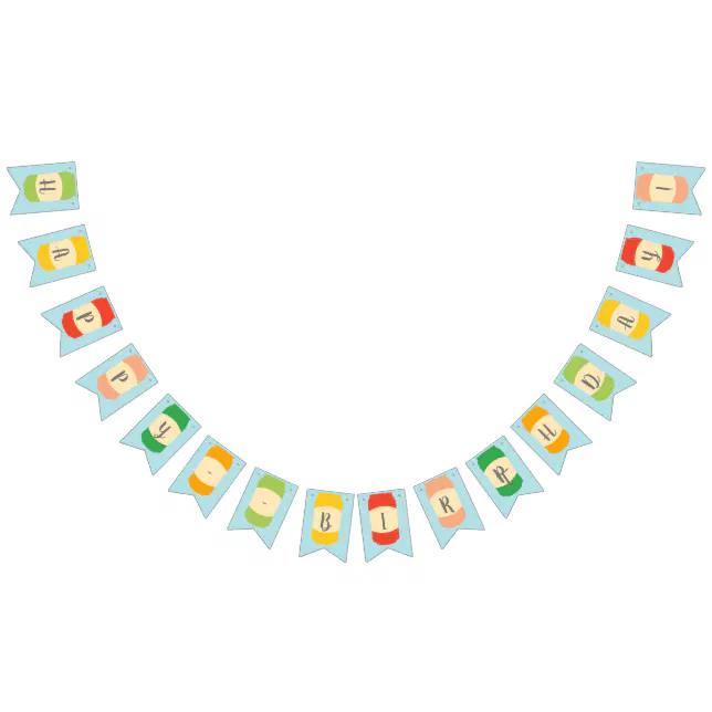 Custom Message Seltzer Soda Cans Party Bunting Flags | Zazzle