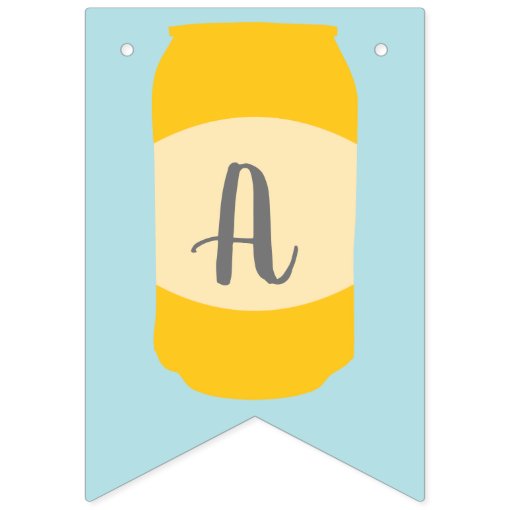Custom Message Seltzer Soda Cans Party Bunting Flags | Zazzle