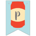 Custom Message Seltzer Soda Cans Party Bunting Flags | Zazzle