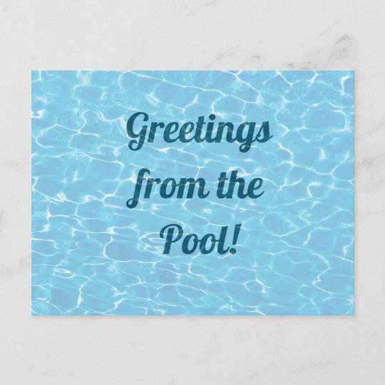 Custom Message Swimming Pool Postcard | Zazzle.com