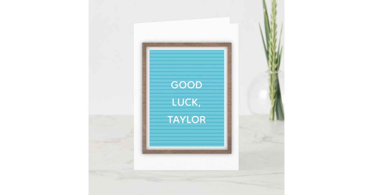 Custom Message Teal Felt Letterboard Marquee Sign Card | Zazzle