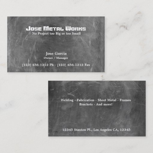 Custom Metal Works Business Card | Zazzle