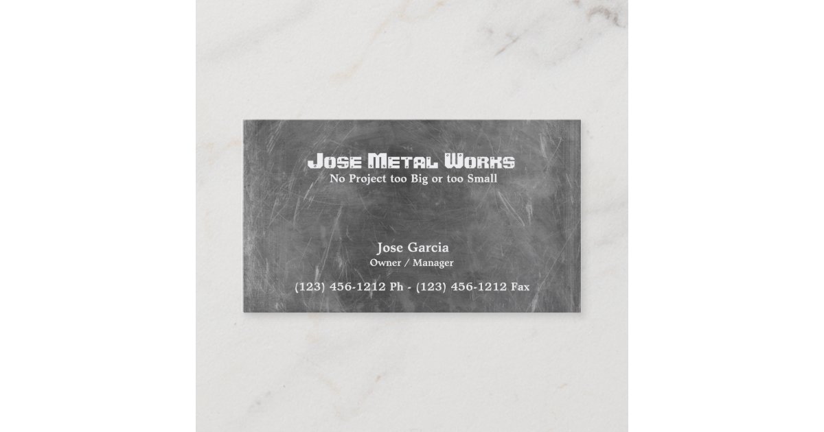 Custom Metal Works Business Card | Zazzle