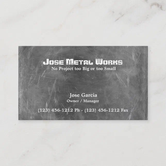 Custom Metal Works Business Card | Zazzle
