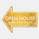 Custom Metallic Gold Open House Arrow Yard Stake Sign | Zazzle