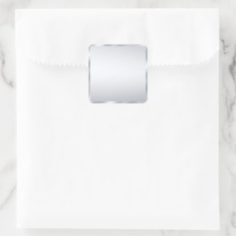 Custom Metallic Silver Black Blank Template Square Sticker | Zazzle