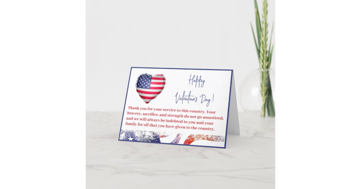 Custom Military Soldier Army Valentines Day Holiday Card | Zazzle