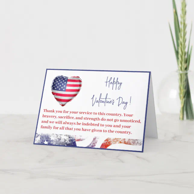 Custom Military Soldier Army Valentines Day Holiday Card | Zazzle