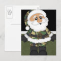 Custom Military Soldier Christmas Santa Holiday Postcard | Zazzle