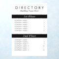 Custom Minimal Simple Business Building Directory Wall Decal | Zazzle