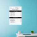 Custom Minimal Simple Business Building Directory Wall Decal | Zazzle