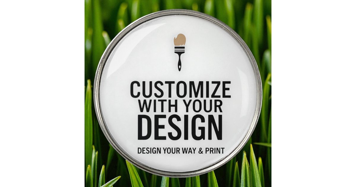 Custom Minimalist Personalized Company Branded Golf Ball Marker | Zazzle