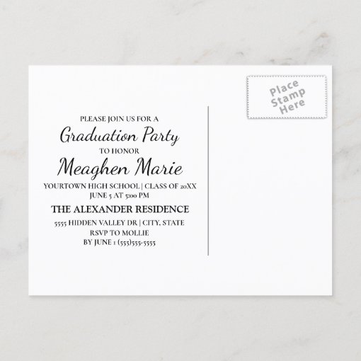 Custom Mint Green Photo Graduation Party Invite | Zazzle