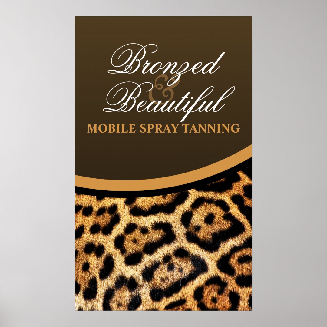 CUSTOM Mobile Spray Tanning Poster | Zazzle