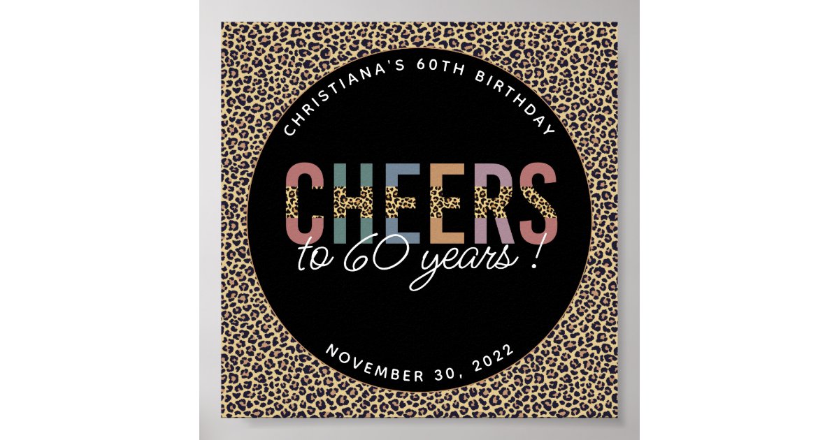 Custom Modern 60th Birthday Party Poster | Zazzle
