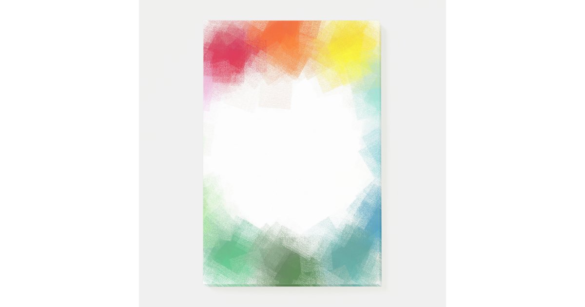 Custom Modern Abstract Art Rainbow Colors Template Post-it Notes | Zazzle