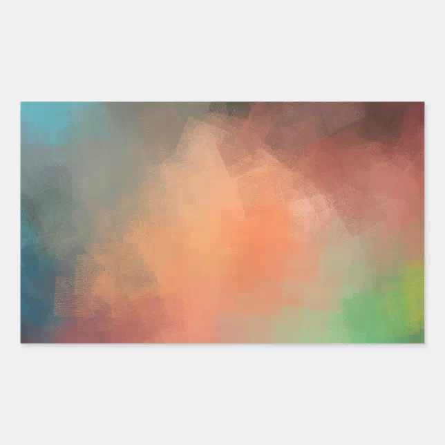 Custom Modern Abstract Blank Template Elegant Rectangular Sticker | Zazzle