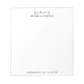 Custom Modern Black Script From The Desk of Name Notepad | Zazzle