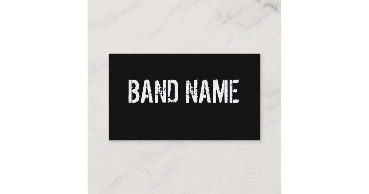 Custom Modern Black & White Band Business Card | Zazzle