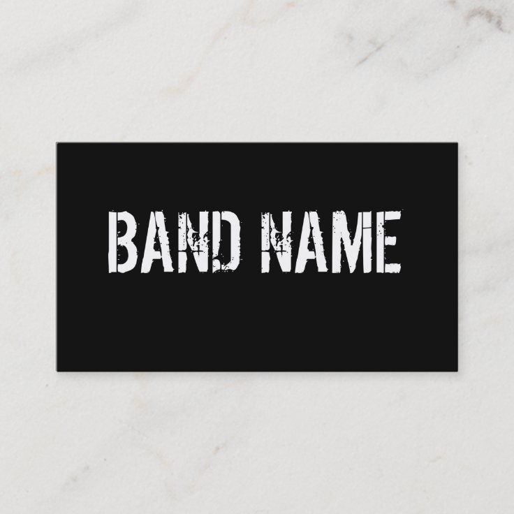 Custom Modern Black & White Band Business Card | Zazzle