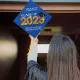 Custom Modern Blue Graduate Class of 2023 School Graduation Cap Topper ...