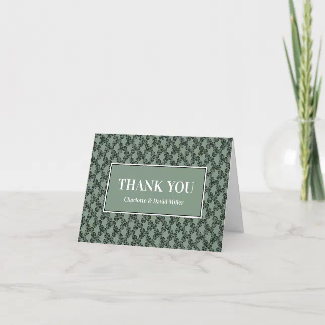 Custom Modern Celtic Knot Irish Thank You Card | Zazzle