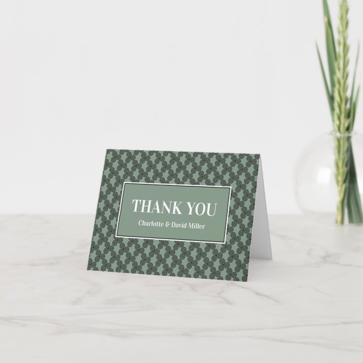 Custom Modern Celtic Knot Irish Thank You Card | Zazzle