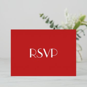 Custom Modern Christmas Red Holiday Party RSVP Foil Invitation | Zazzle