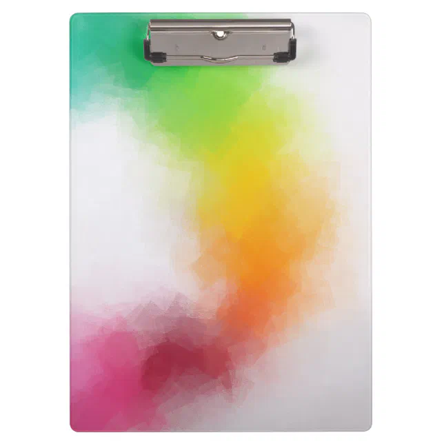 Custom Modern Colorful Abstract Art Template Clipboard | Zazzle