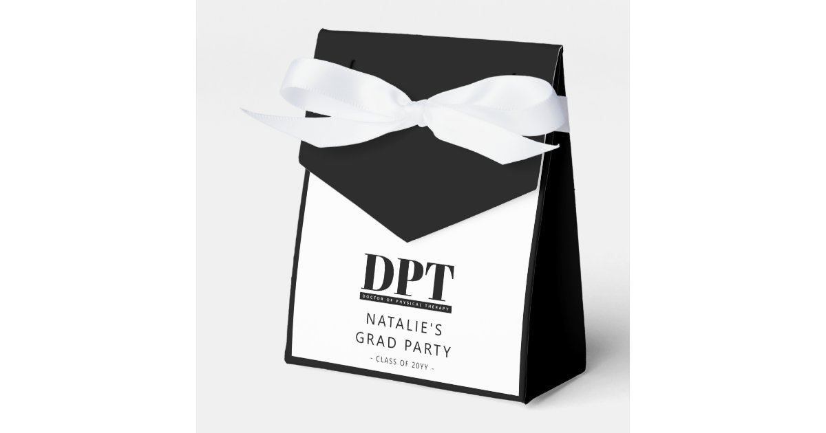 Custom Modern DPT Doctor of Physical Therapy Favor Boxes | Zazzle