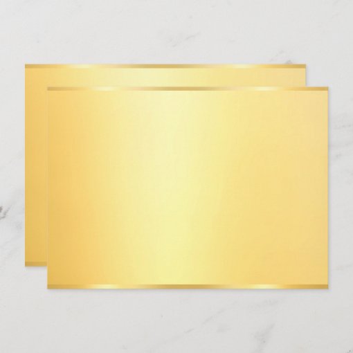 Custom Modern Elegant Faux Gold Blank Template | Zazzle