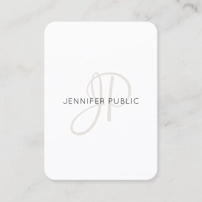 Custom Modern Elegant Monogram Design Template Business Card | Zazzle